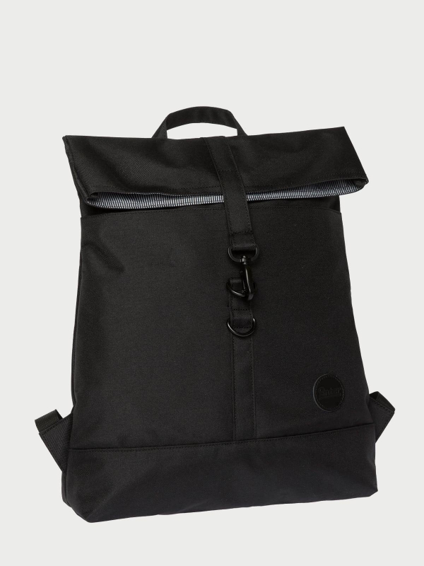Enter City Fold Top Rucksack schwarz mit Karabinerverschluss ...